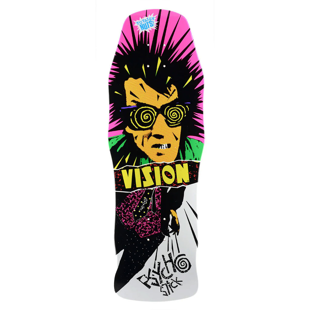 Vision Skateboard Deck Psycho Stick White 10" x 30" Old School – TGM ...