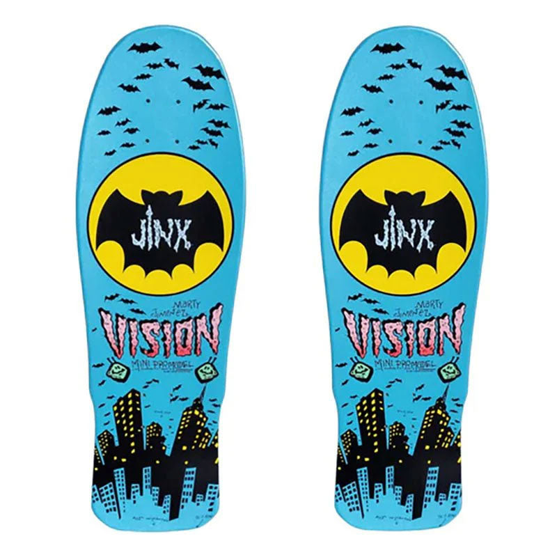 Vision Skateboard Deck Jinx Mini Double Take with Grip Baby Blue Pearl ...