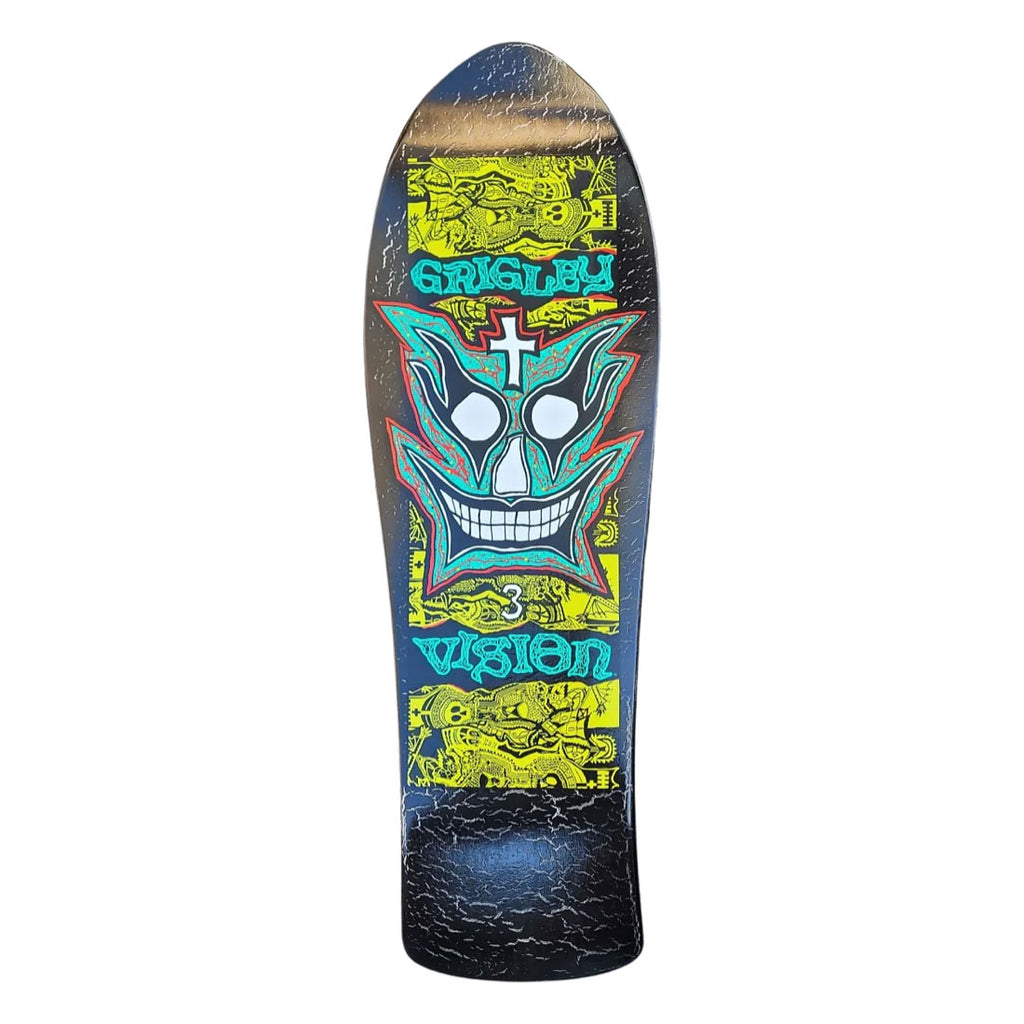 Vision Skateboard Deck Crackle Grigley III Limited Black/White 9.75" x ...