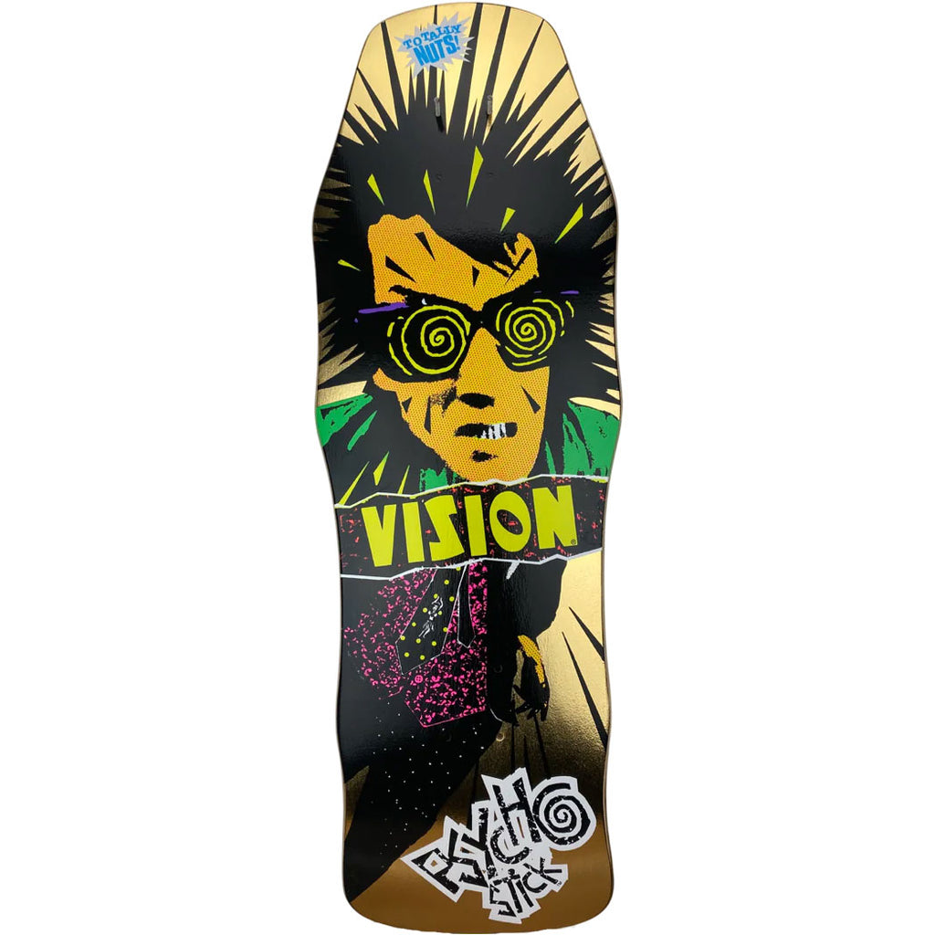 Vision Skateboard Deck Psycho Stick Limited Gold Foil 10" x 30" Old Sc ...