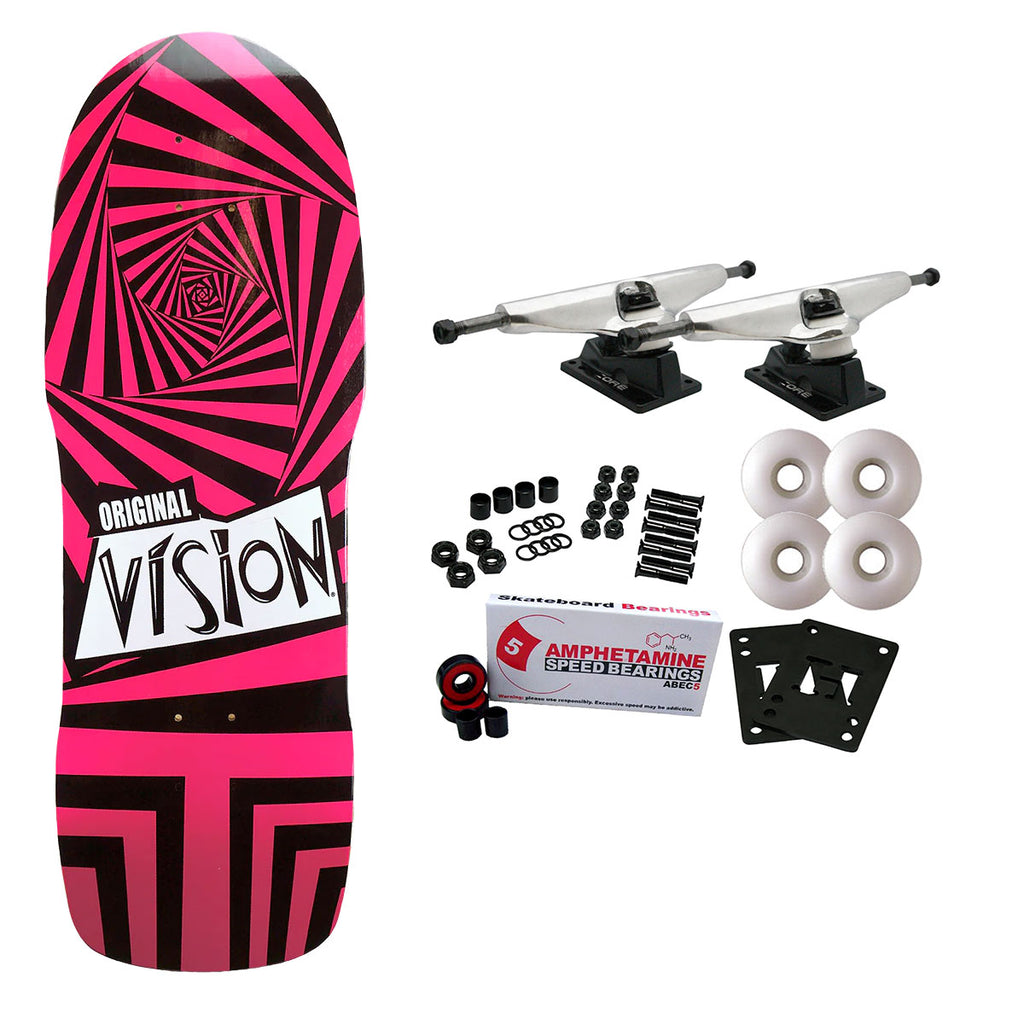 Vision Skateboard Complete Original Modern Concave Pink/Black 10" x 29 ...