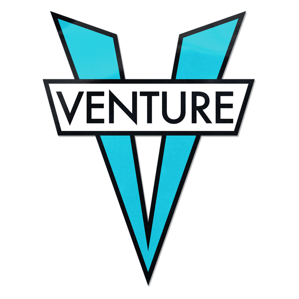 Venture Trucks Skateboard Sticker V-Diecut Teal 5" x 6" – TGM Skateboards