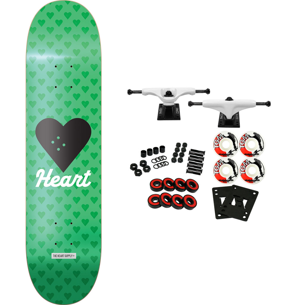 The Heart Supply Skateboard Complete Vertical Flow Neon 8.125" Green ...