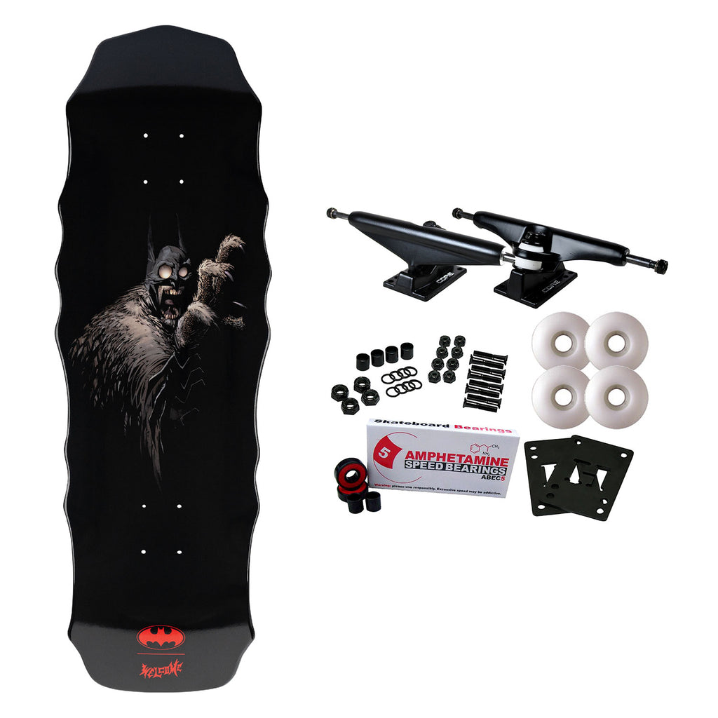 Welcome x Batman Skateboard Complete Batmonster on Widow Black Dip 10 ...