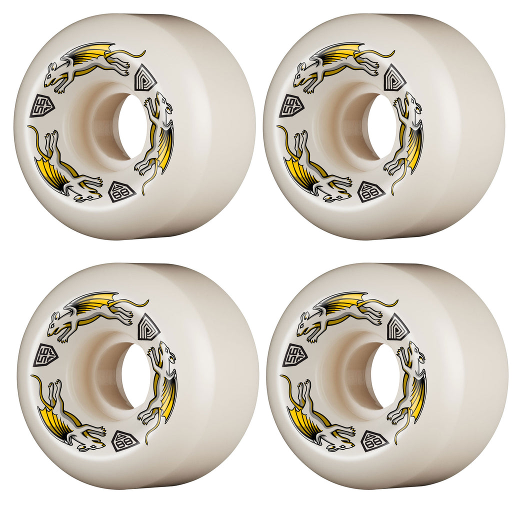 Powell Peralta Skateboard Wheels Dragon Formula Nano Rat V6 88A 56mm x ...