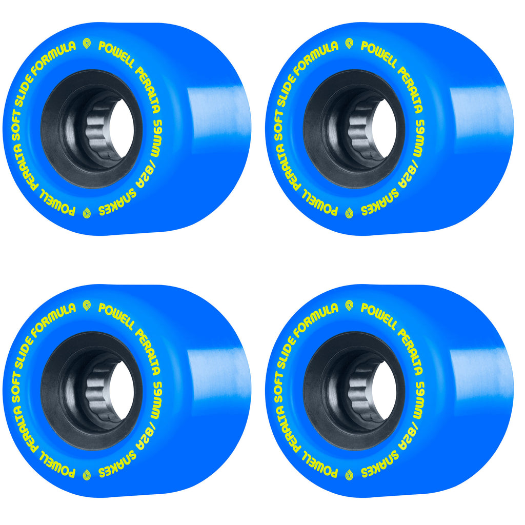Powell Peralta Skateboard Wheels 59mm G-Slides Blue 82A Soft Slide For ...