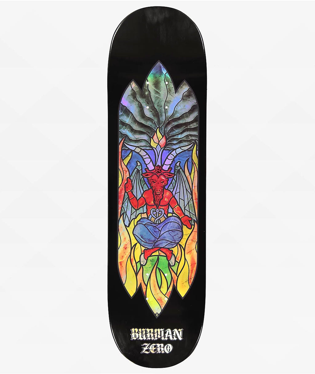 Zero Skateboard Deck Burman Stained Glass 8.625" x 32.25" – TGM Skateboards