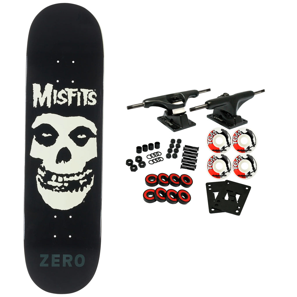 Zero Skateboard Complete Misfits Fiend Skull Glow 8.5" x 32.3" – TGM ...
