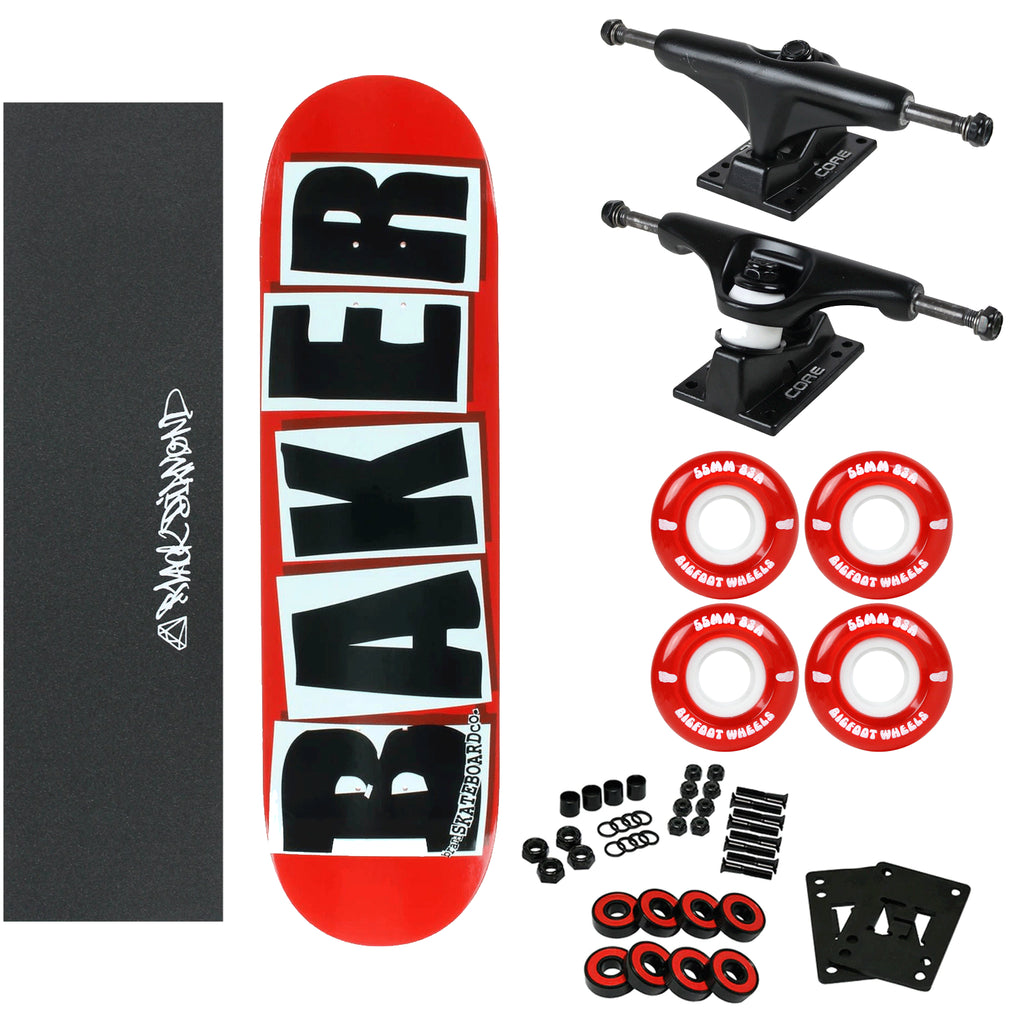 Baker Complete Logo Red/Black 8.475" with 83A Soft Wheels – TGM Skateboards