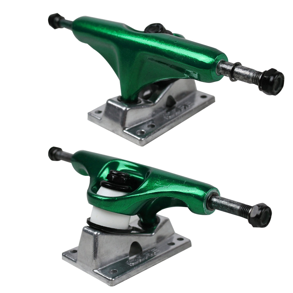 Core Trucks 5.0 (7.75") Anodized Green / Silver Base – TGM Skateboards