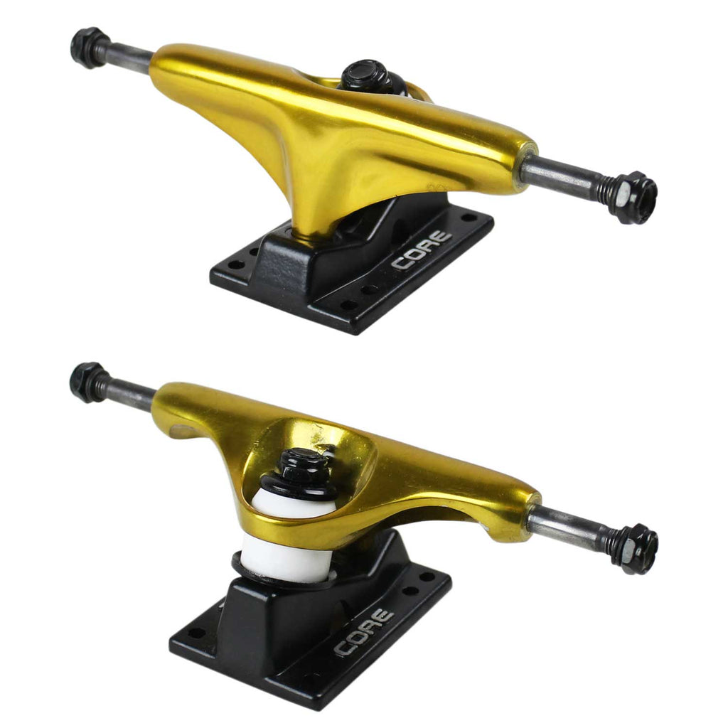 Core Trucks 5.0 (7.75") Anodized Gold / Black Base – TGM Skateboards