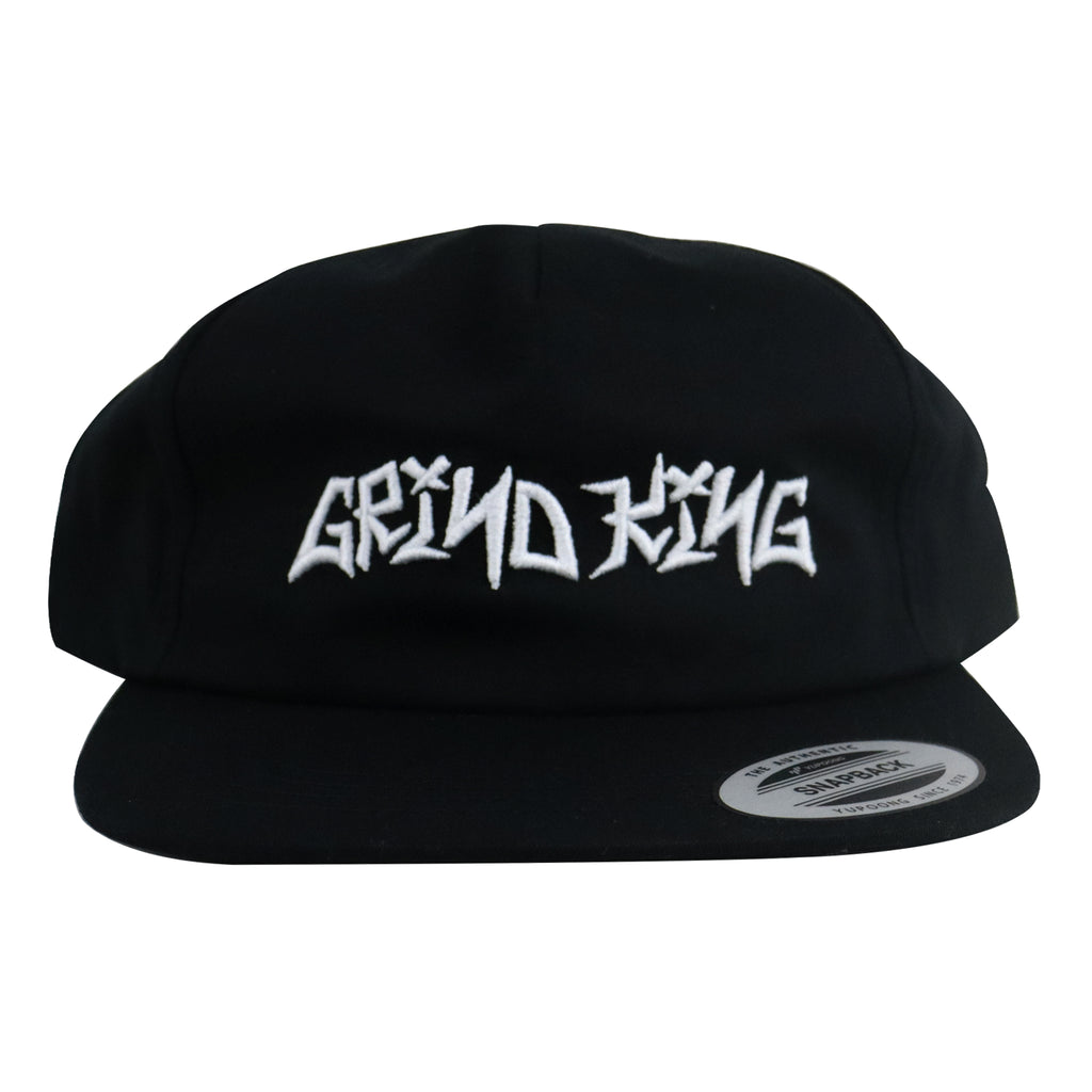 Grind King Trucks Skateboard Hat Graffiti Script Logo Snapback Black ...