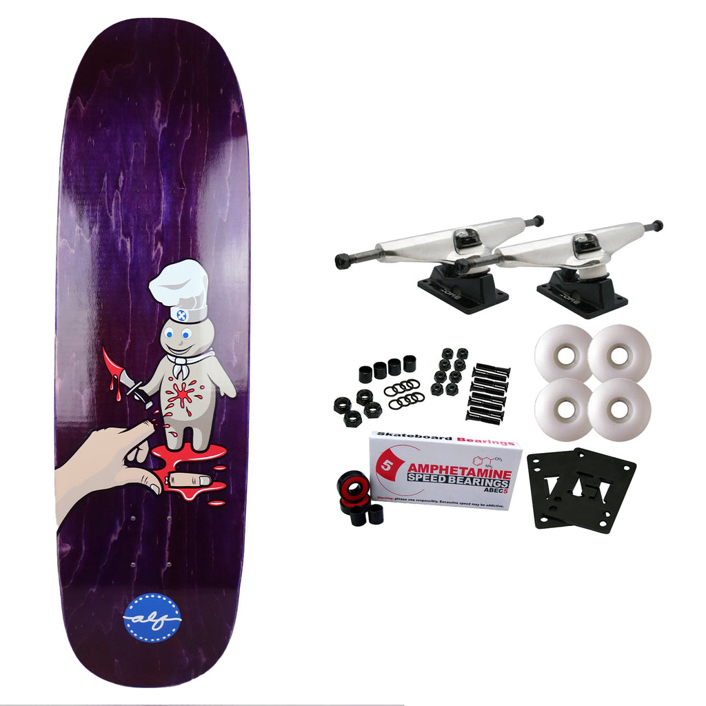 H-Street Skateboard Complete Alphonzo Rawls Wicked Dough Boy Purple Ol ...