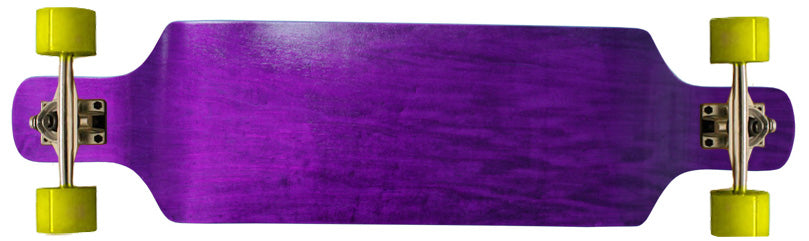 Longboard Complete - Drop Down 9.4 x 38 Purple Concave Maple Symmetric ...