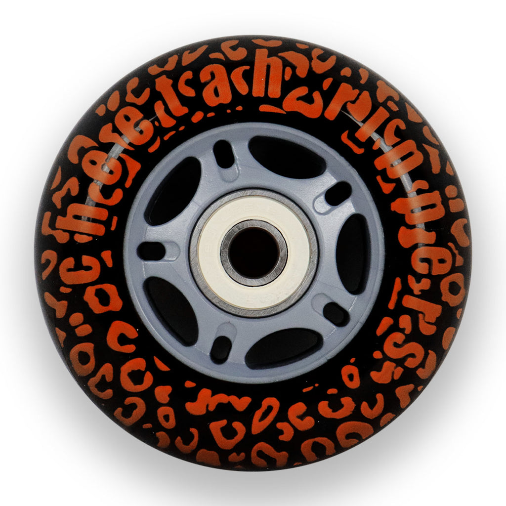 Cheetah Rippers 76mm 82A Black Wheels with Abec 9 Bearings for Razor R ...