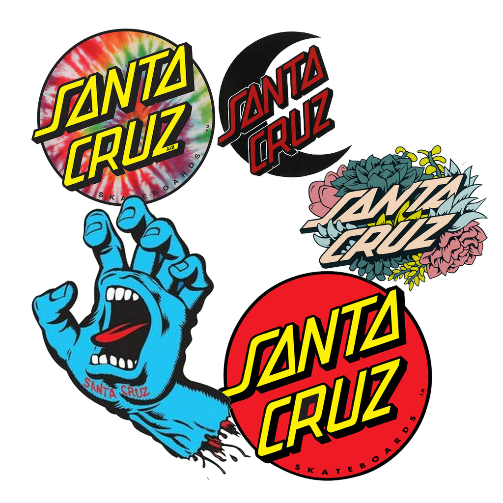 Santa Cruz Sticker 5-Pack Screaming Hand Dot Logos – TGM Skateboards