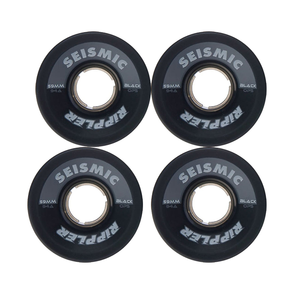Seismic Wheels Rippler Translucent Black 59mm x 43mm 94A – TGM Skateboards