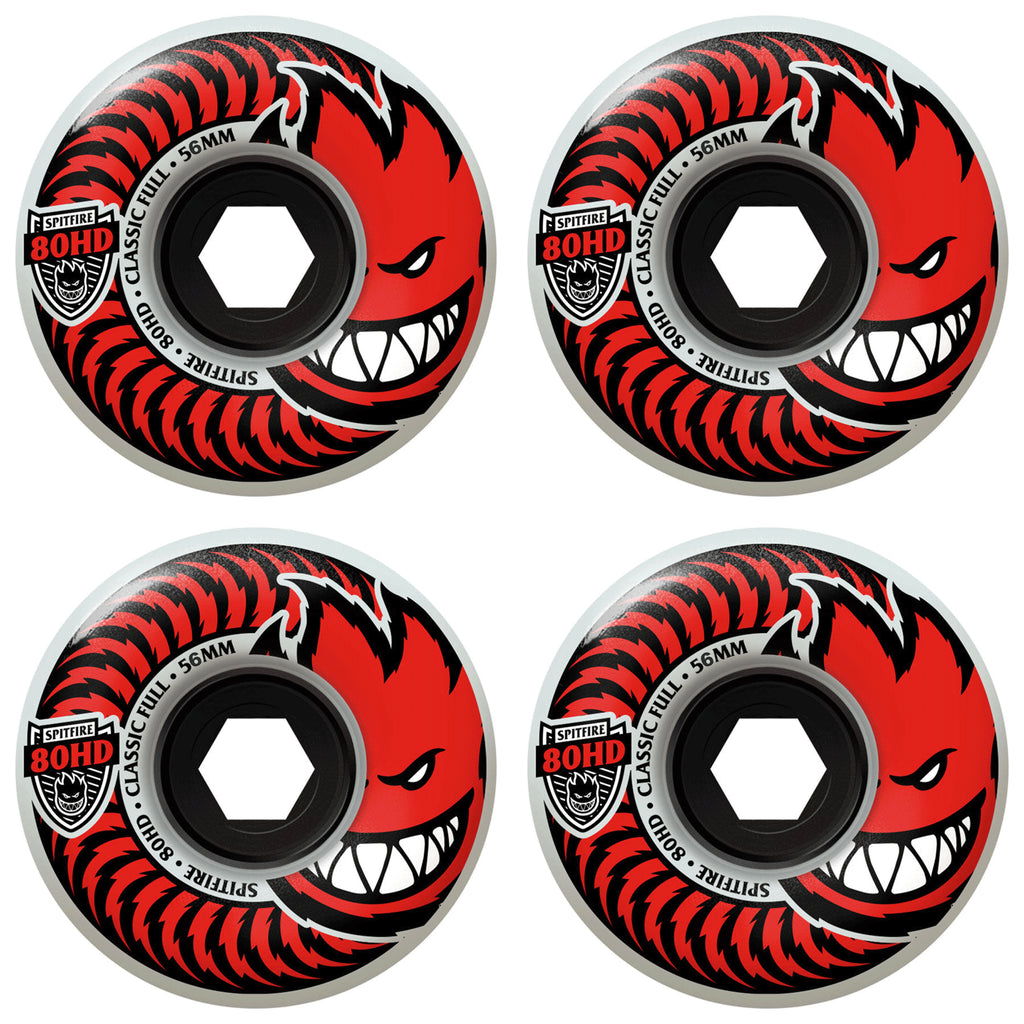 Spitfire Skateboard Wheels 58mm 80HD Classic Full 80A Soft Cruiser ...
