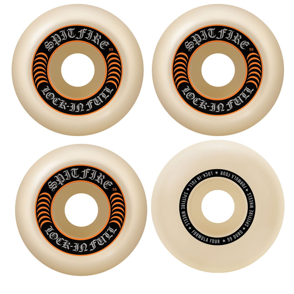 Spitfire Skateboard Wheels F4 99A Lock-In Full 55mm Formula Four – TGM ...