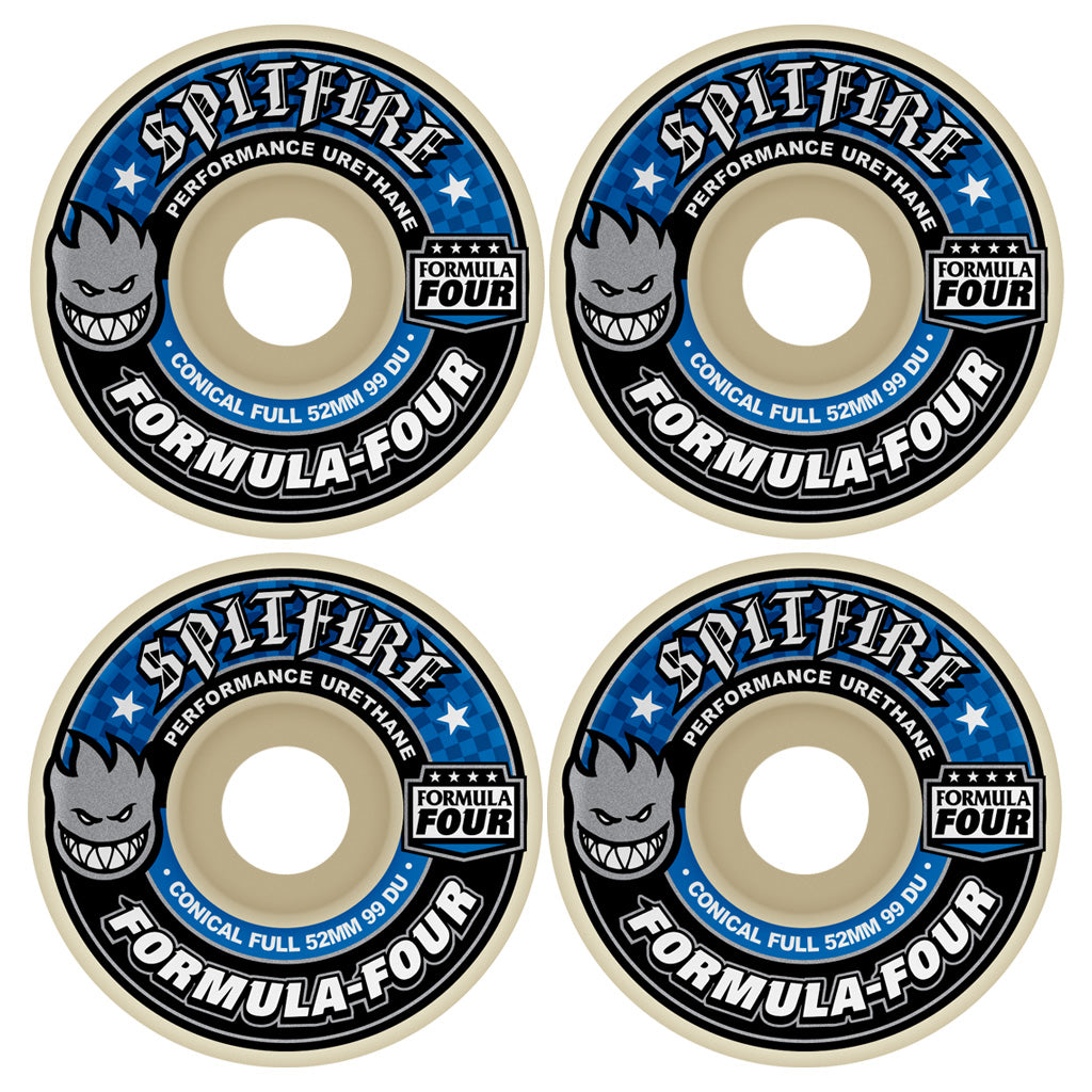 Spitfire Wheels F4 99A Conical Full Formula Four 56mm – TGM Skateboards