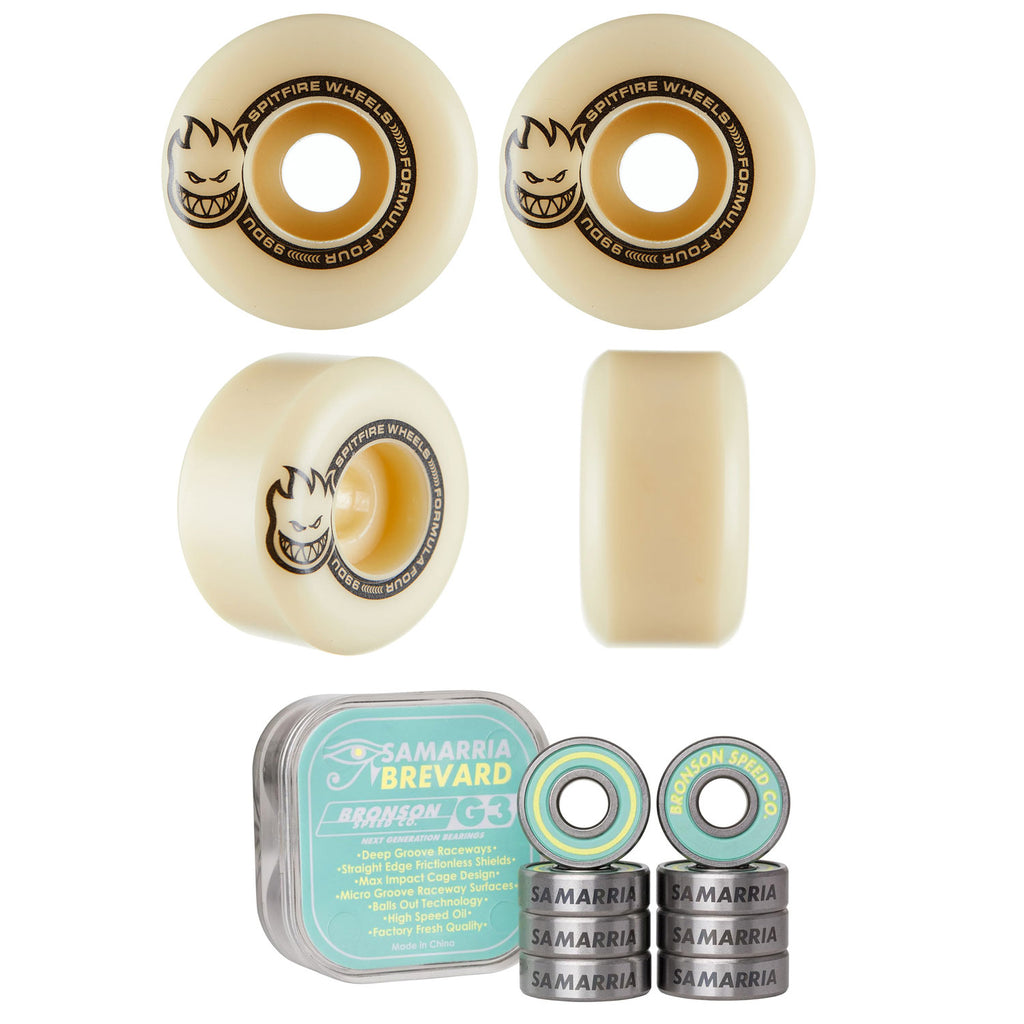 Spitfire Skateboard Wheels 50mm Lil Smokies Tablet F4 99A + Bronson Pr ...
