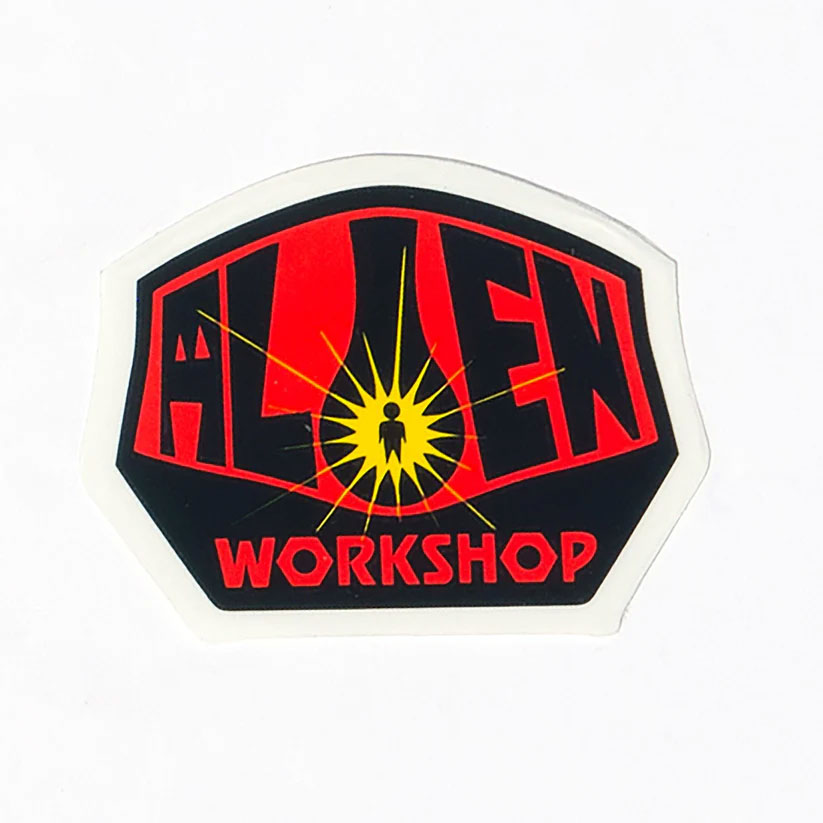 Alien Workshop Skateboard Sticker OG Logo Red 2.75" x 2" – TGM Skateboards