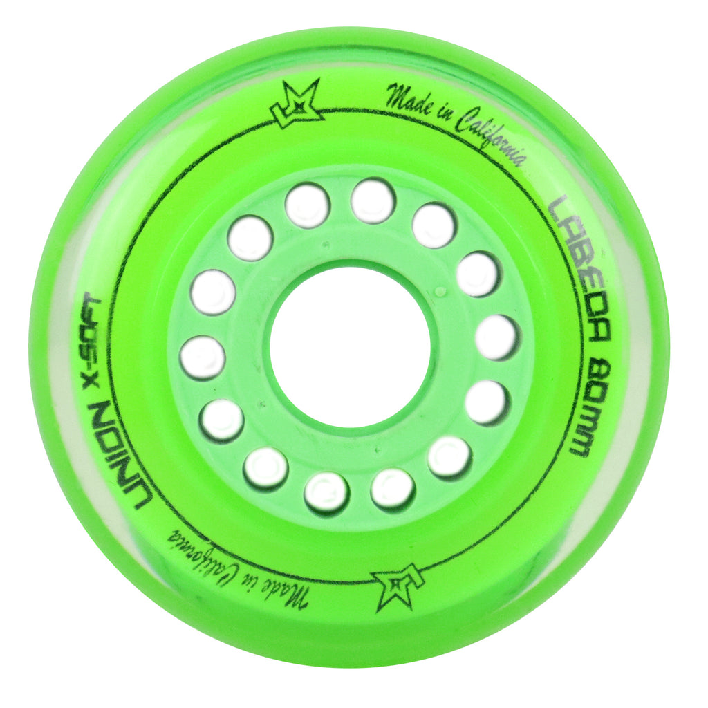 Labeda Roller Hockey Wheels - Union 80mm 76A Green (Single) – TGM ...
