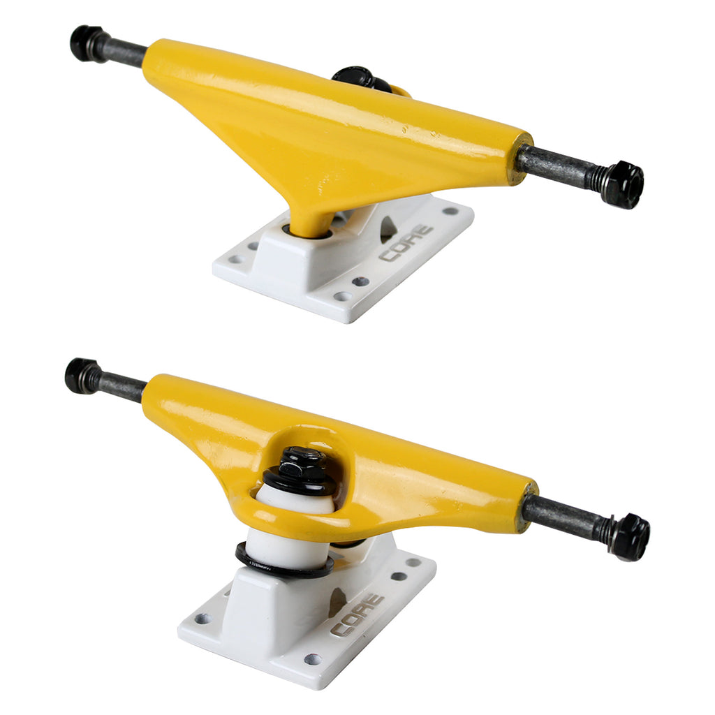 Core Trucks 5.25 (8.0") Dipped Yellow / White Base – TGM Skateboards